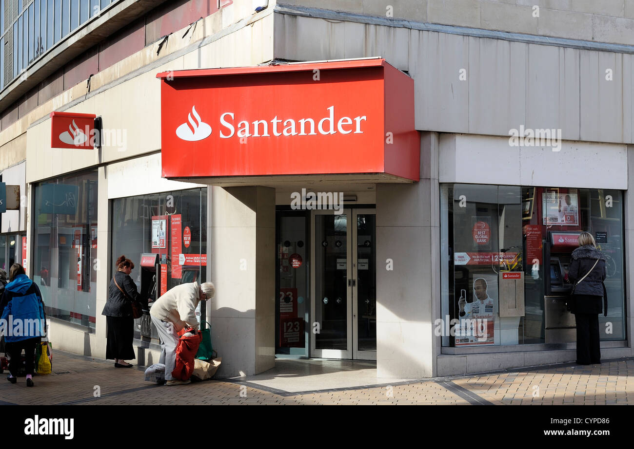 santander bank blackpool lancashire england uk Stock Photo - Alamy