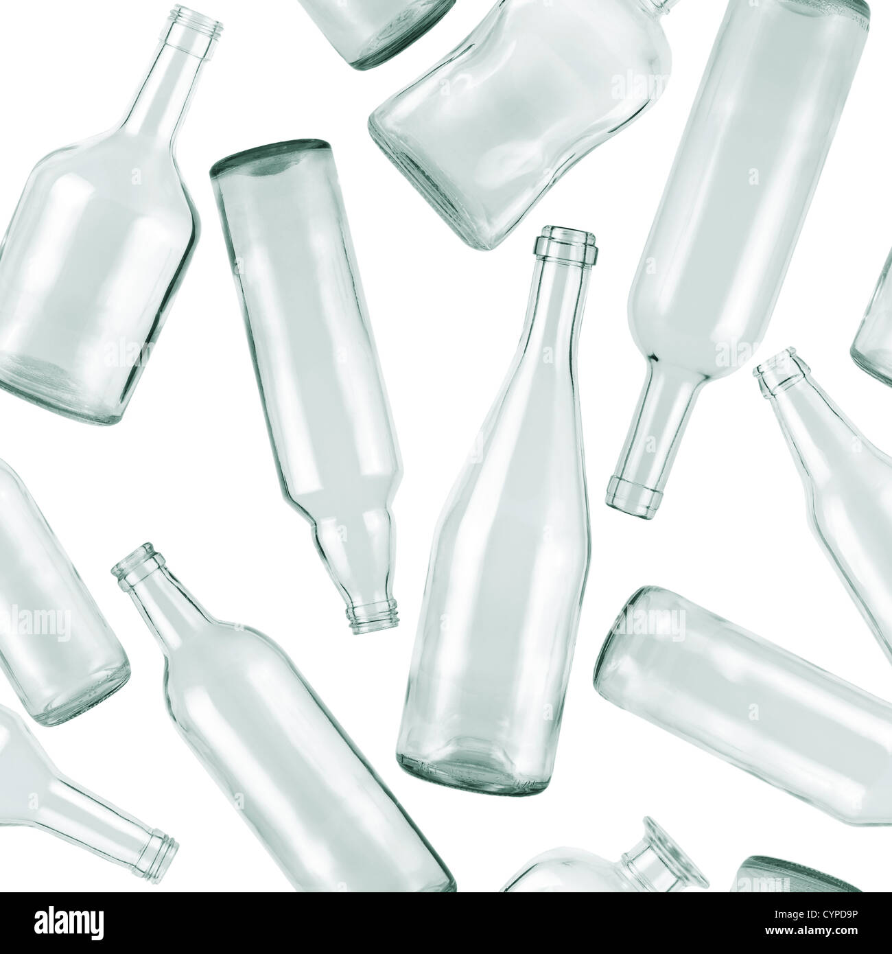 Seamless pattern. Empty bottles on white background Stock Photo - Alamy