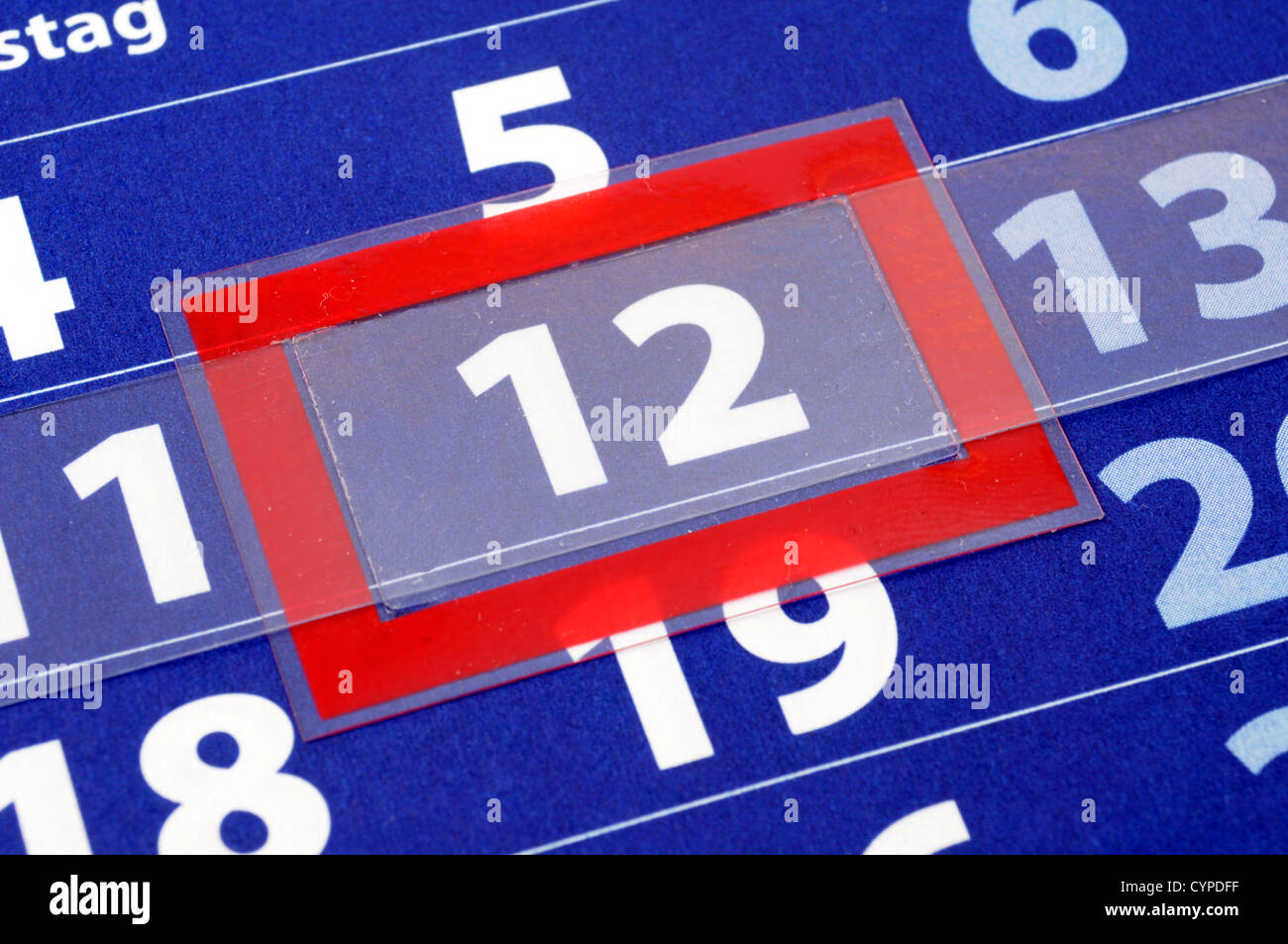 date of today shown by blue calendar Stock Photo - Alamy