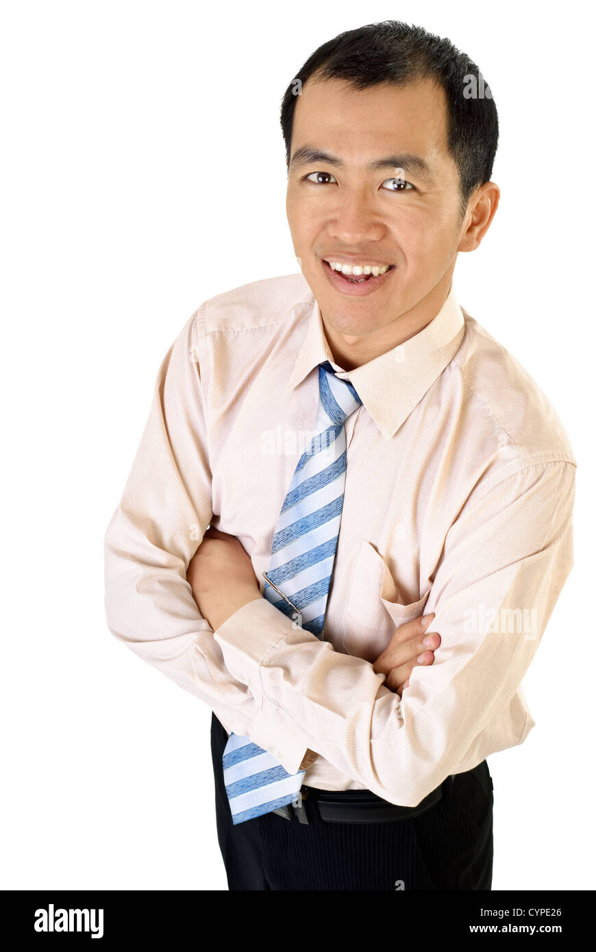 Success business man portrait on white background Stock Photo - Alamy