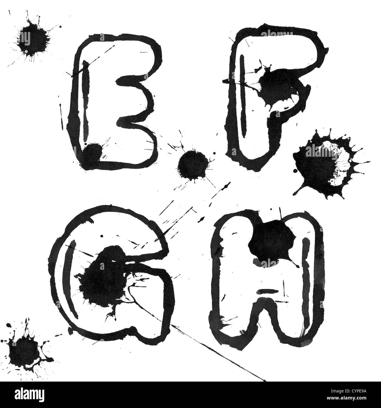 Acrylic paint symbols set hi-res stock photography and images - Alamy