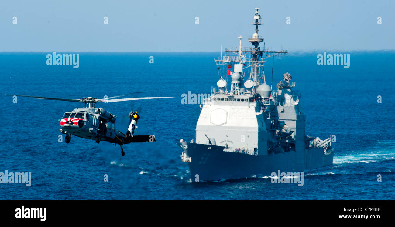 An MH-60S Knighthawk from Helicopter Sea Combat Squadron (HSC) 8 ...