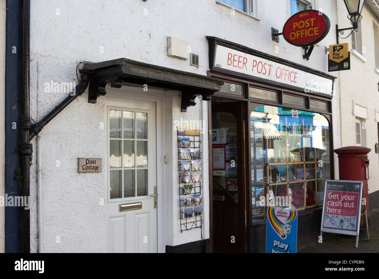 beer post office seaside village east devon england uk Stock Photo - Alamy
