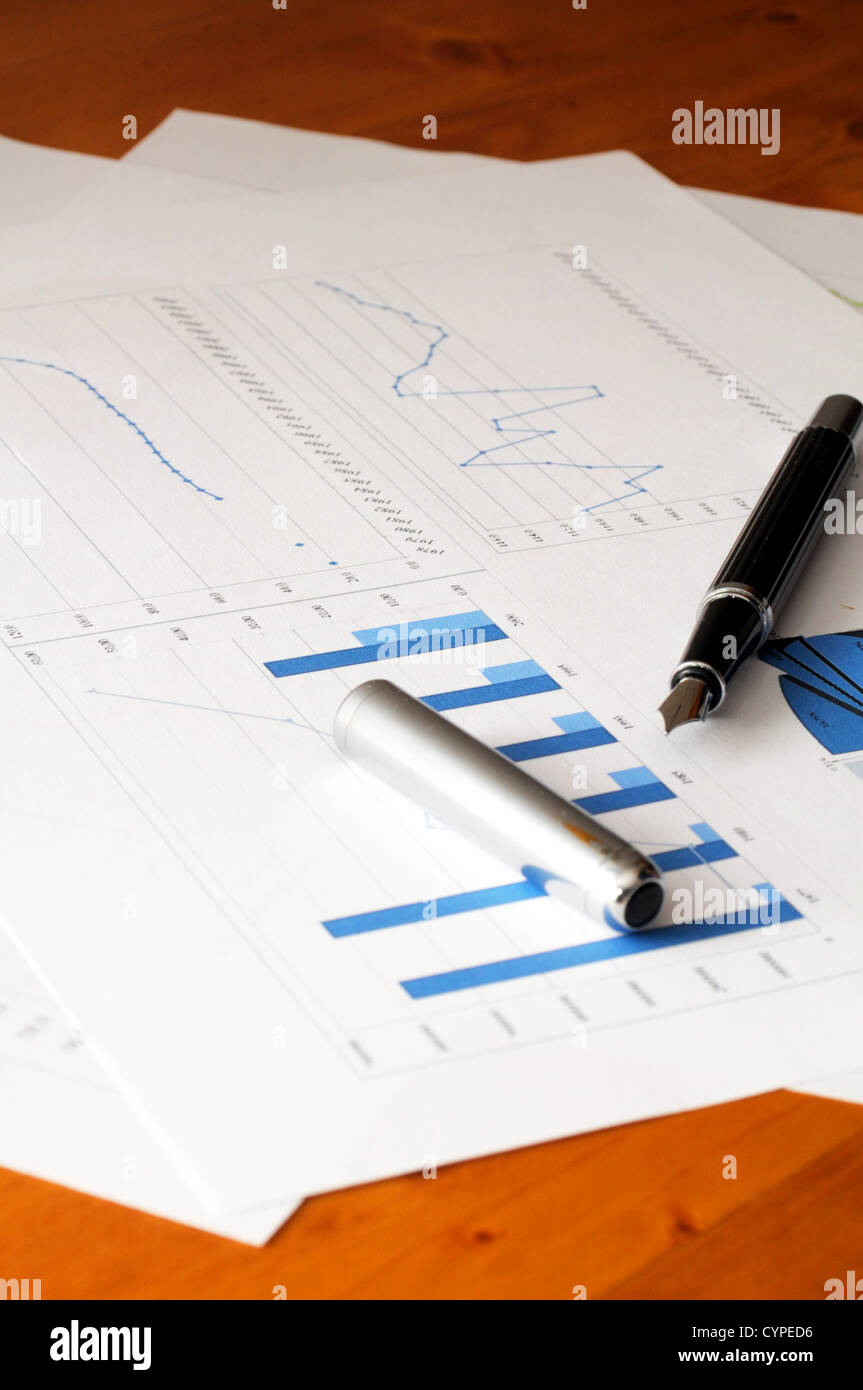financial chart or diagram showing success in business Stock Photo - Alamy