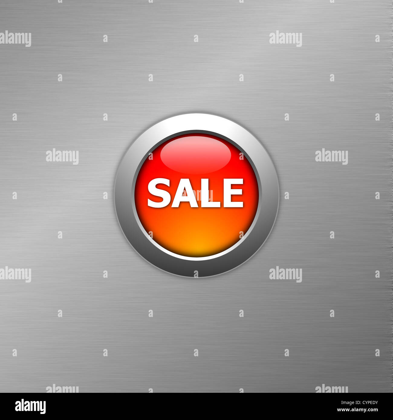 red sale button on a metal background Stock Photo - Alamy