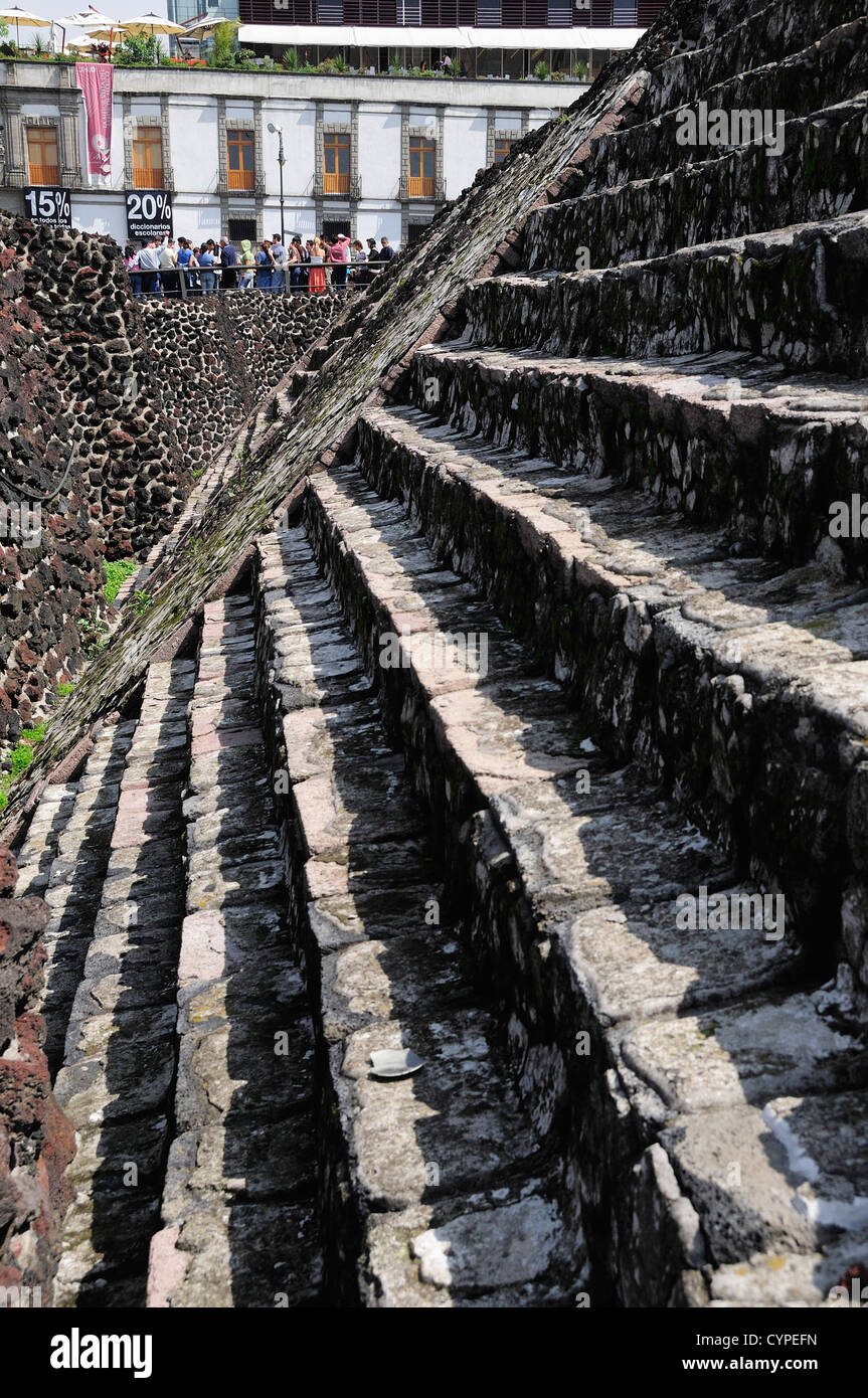 Mexico, Federal District, Mexico City, Part view of steps of main ...