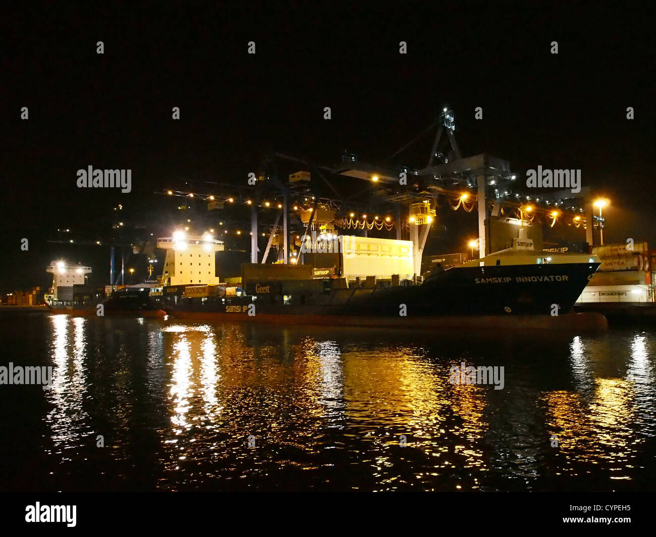 The Samskip Innovator and Samskip Courier, two container vessels, are ...