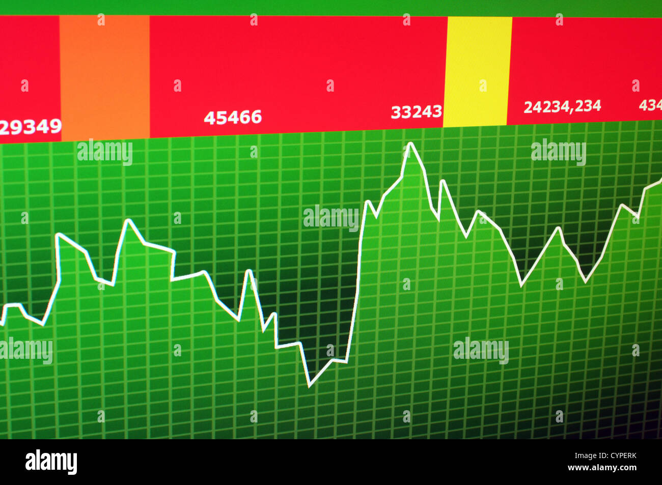 financial diagram chart or graph from the economy Stock Photo - Alamy