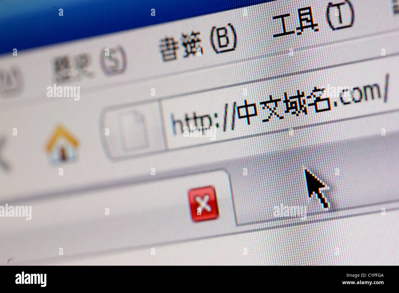 A chinese domain name in browser. Means chinese, Means domain name ...