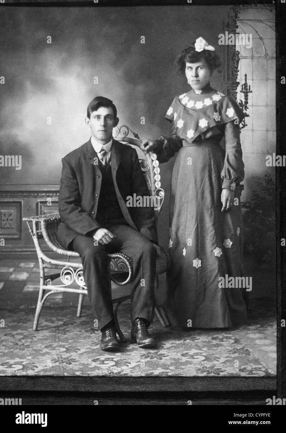 Couple, Portrait, Elgin, Nebraska, USA, Circa 1910 Stock Photo - Alamy