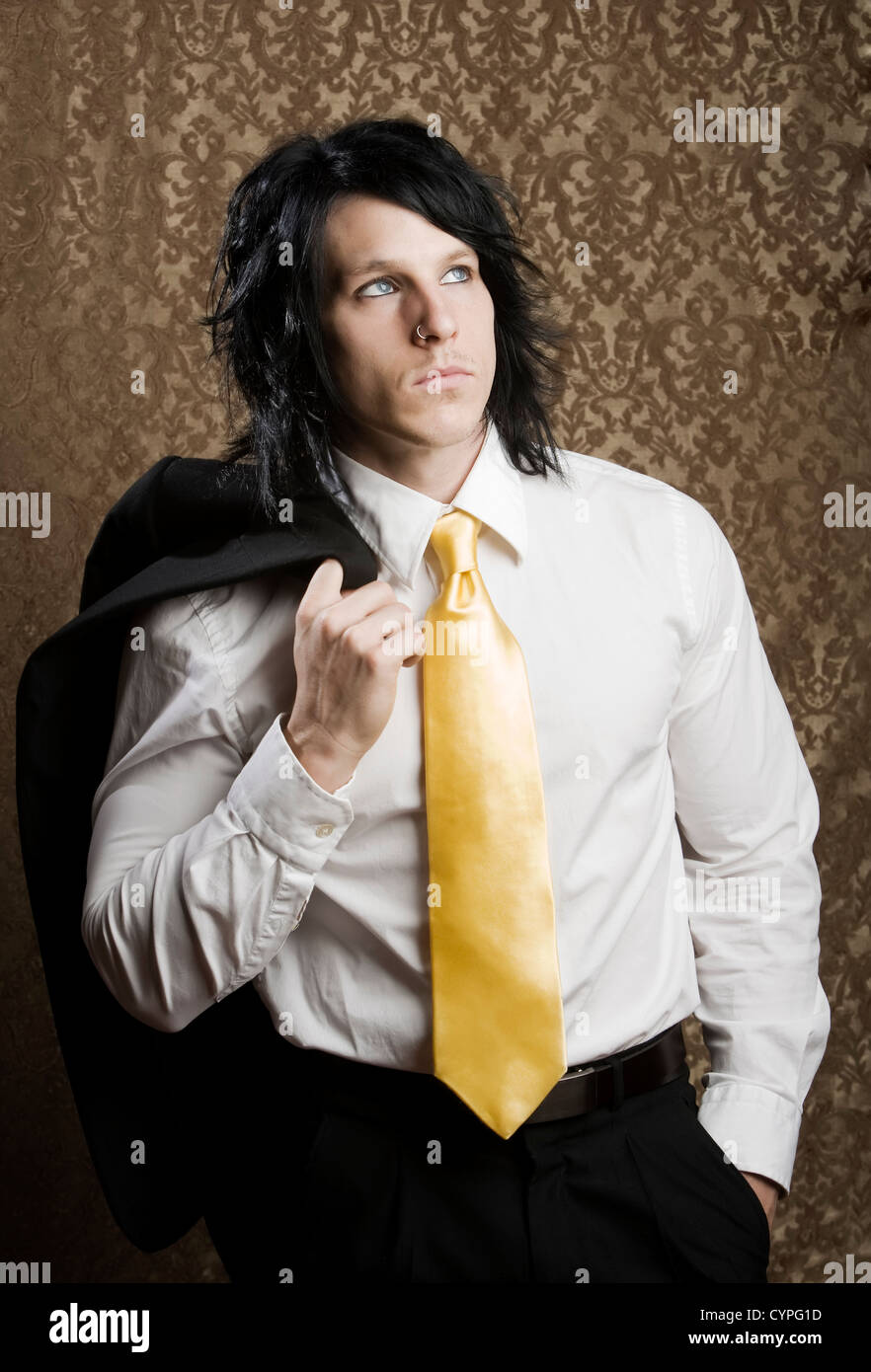 Man seated suit hi-res stock photography and images - Alamy