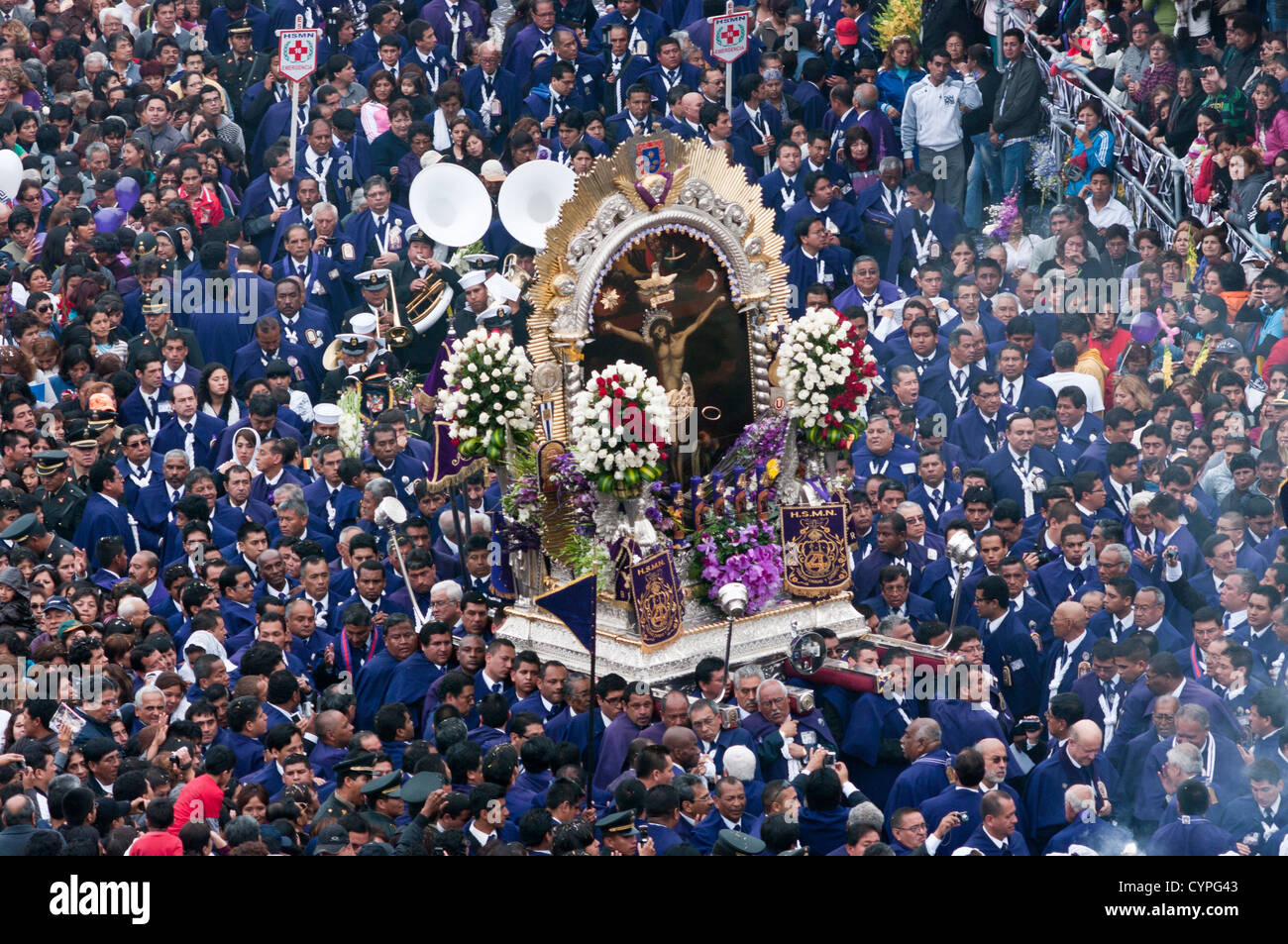 Lord holy christ of miracles festival hi-res stock photography and images - Alamy