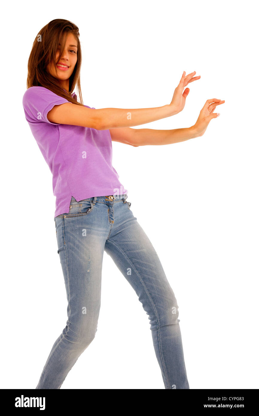 teenage girl dancing Stock Photo - Alamy