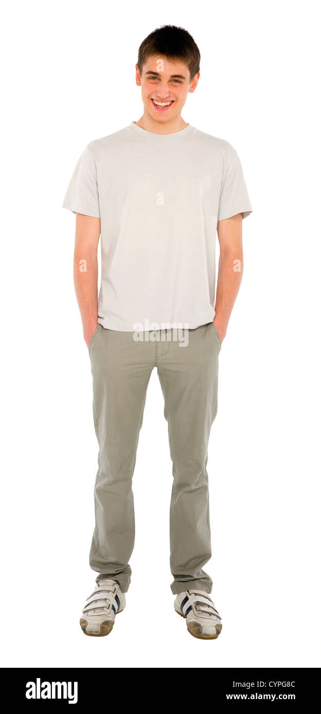 teenage boy with hands in pockets Stock Photo - Alamy