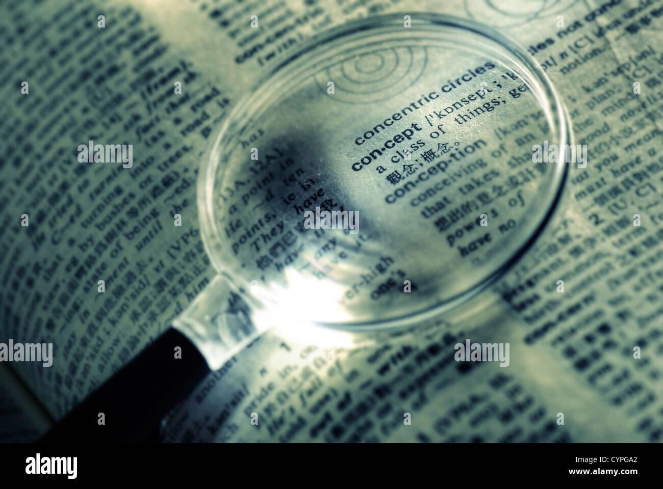Magnifier focus on word hi-res stock photography and images - Alamy