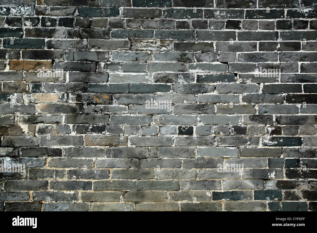 old chinese blue bricks wall Stock Photo - Alamy