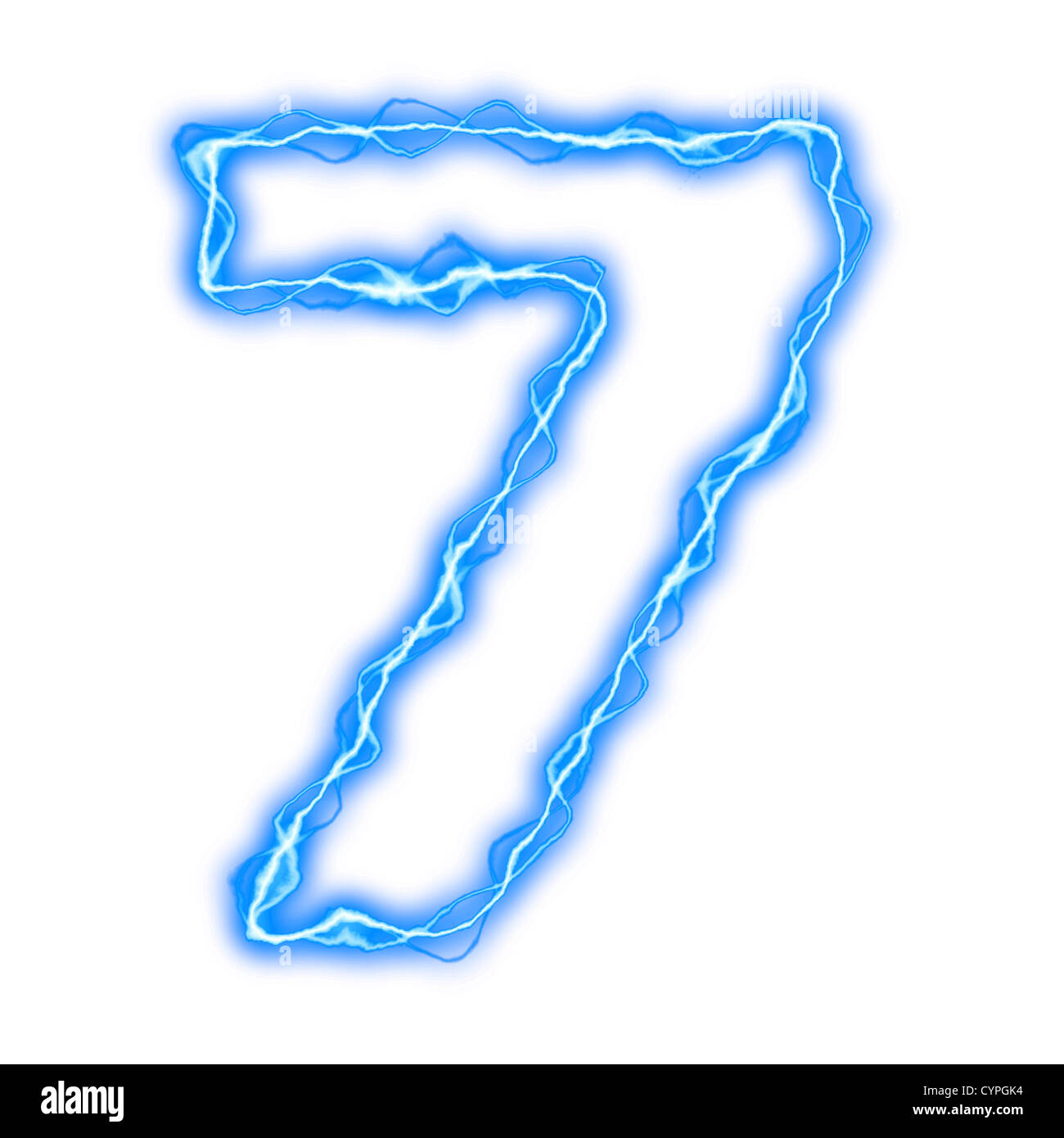 alphabet of blue lightning letters and numbers Stock Photo - Alamy