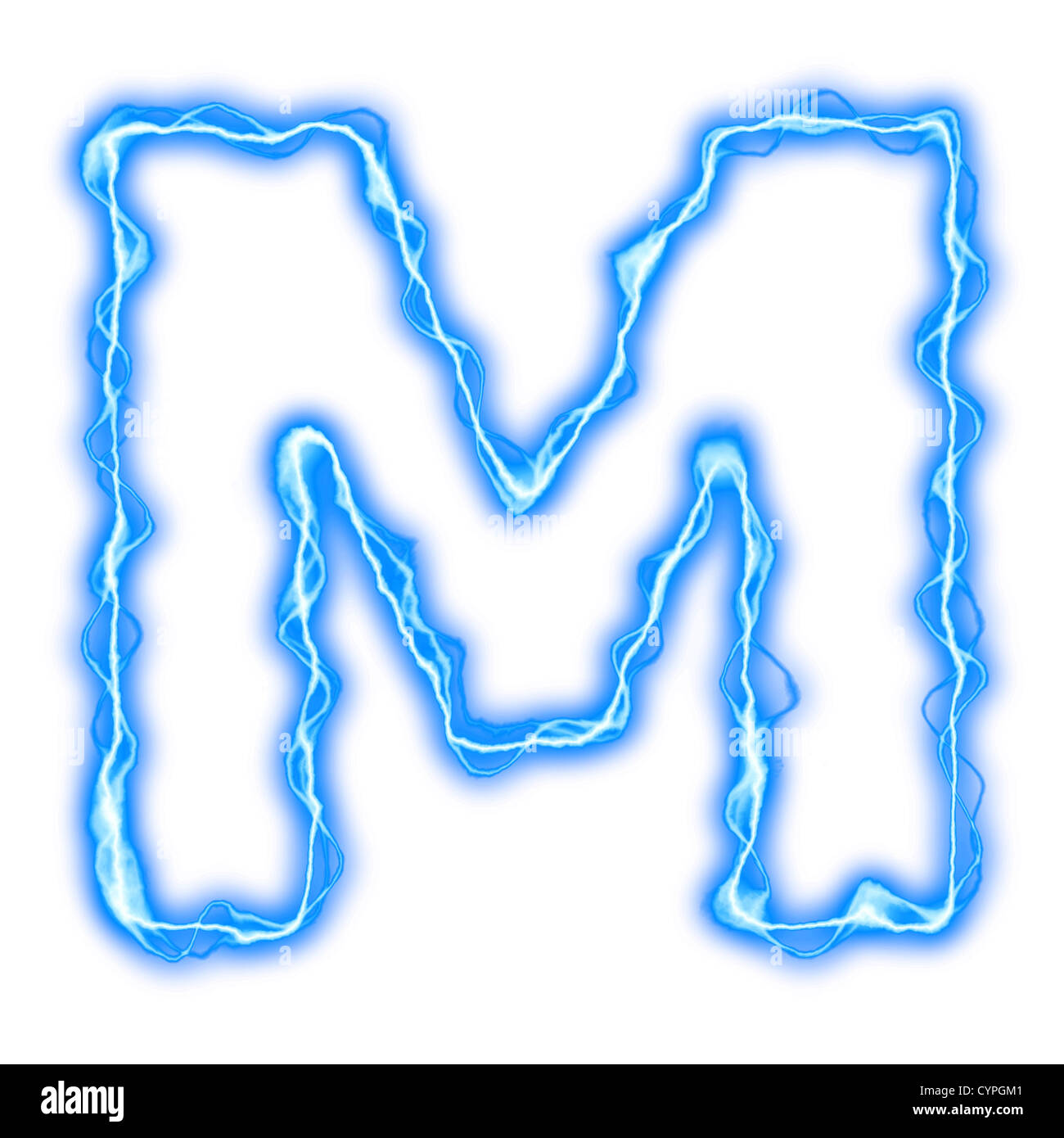 alphabet of blue lightning letters and numbers Stock Photo - Alamy