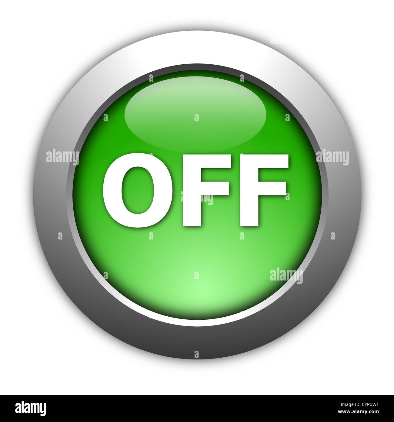 on and off button isolated on white background Stock Photo - Alamy