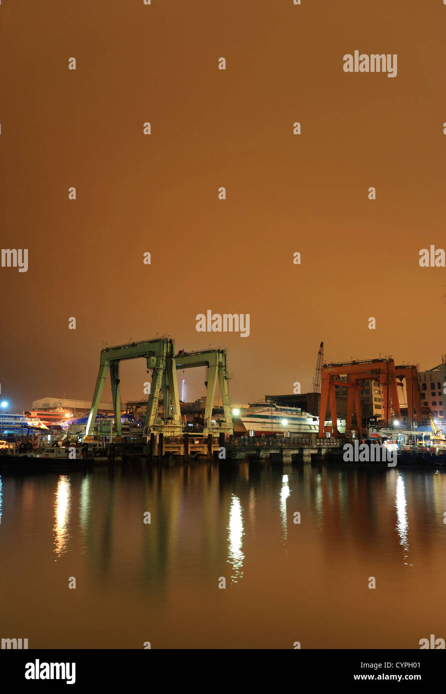 dock at night Stock Photo - Alamy