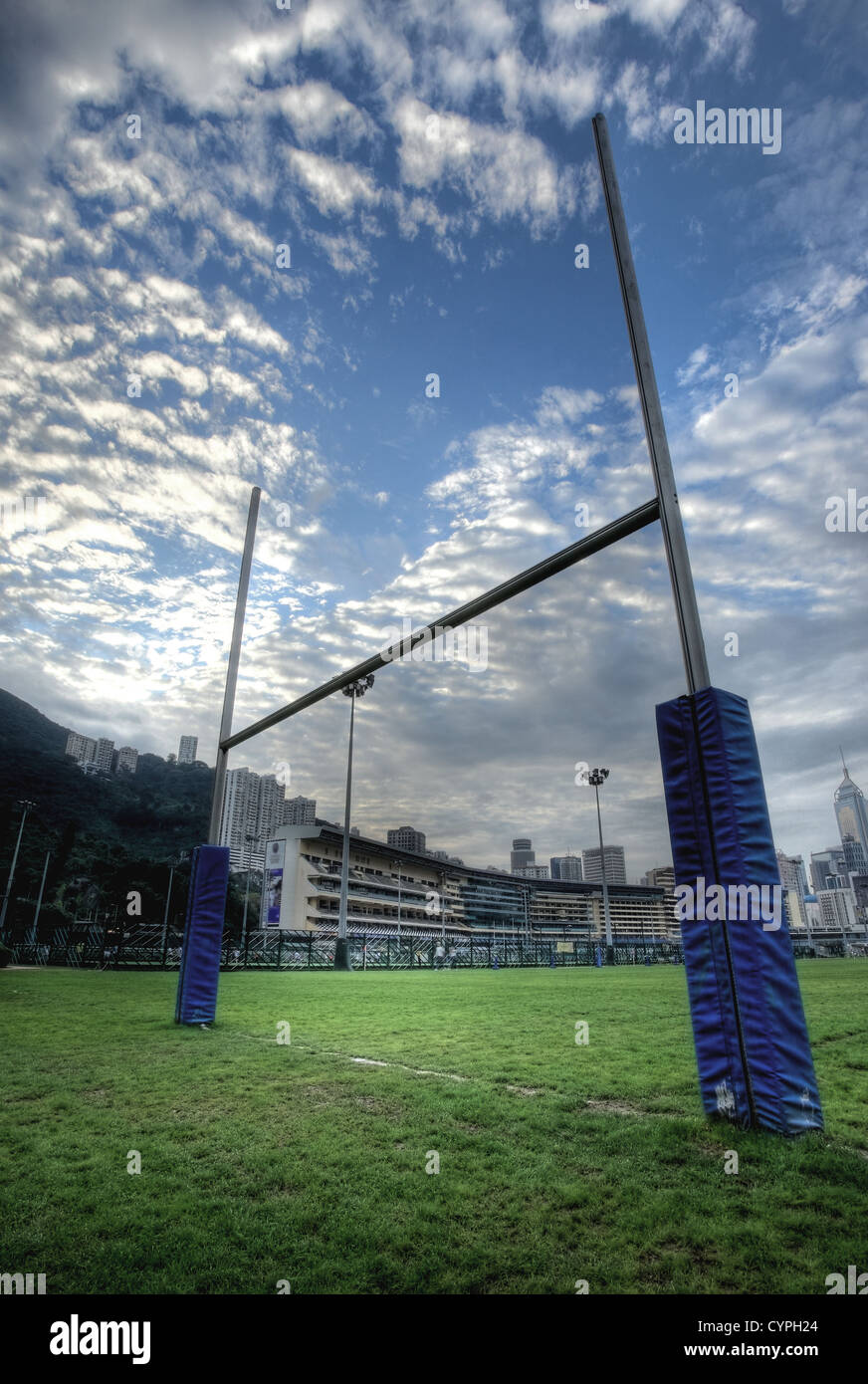 Goalposts stadium hi-res stock photography and images - Alamy
