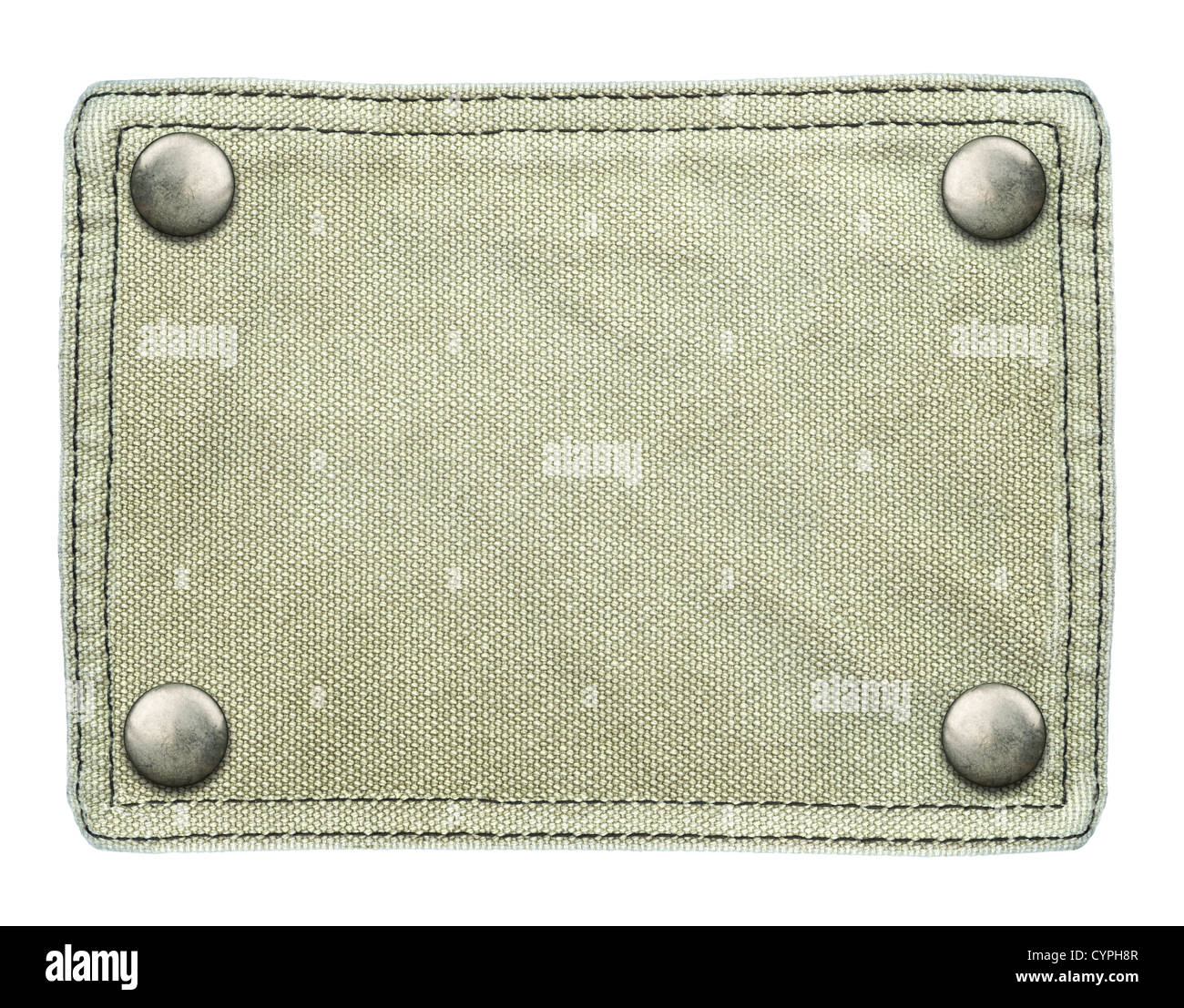 Blank jeans label isolated on white background Stock Photo - Alamy