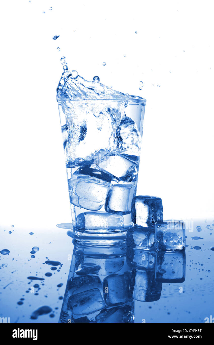 tumbler or cup of fresh ice water Stock Photo - Alamy