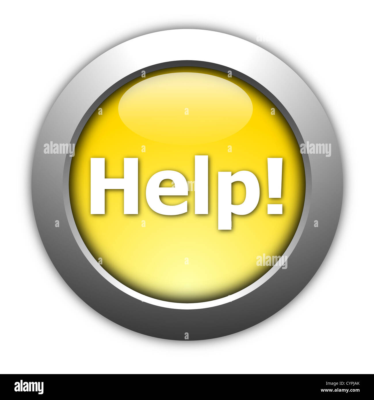 illustration of glossy help internet button isolated on white Stock ...