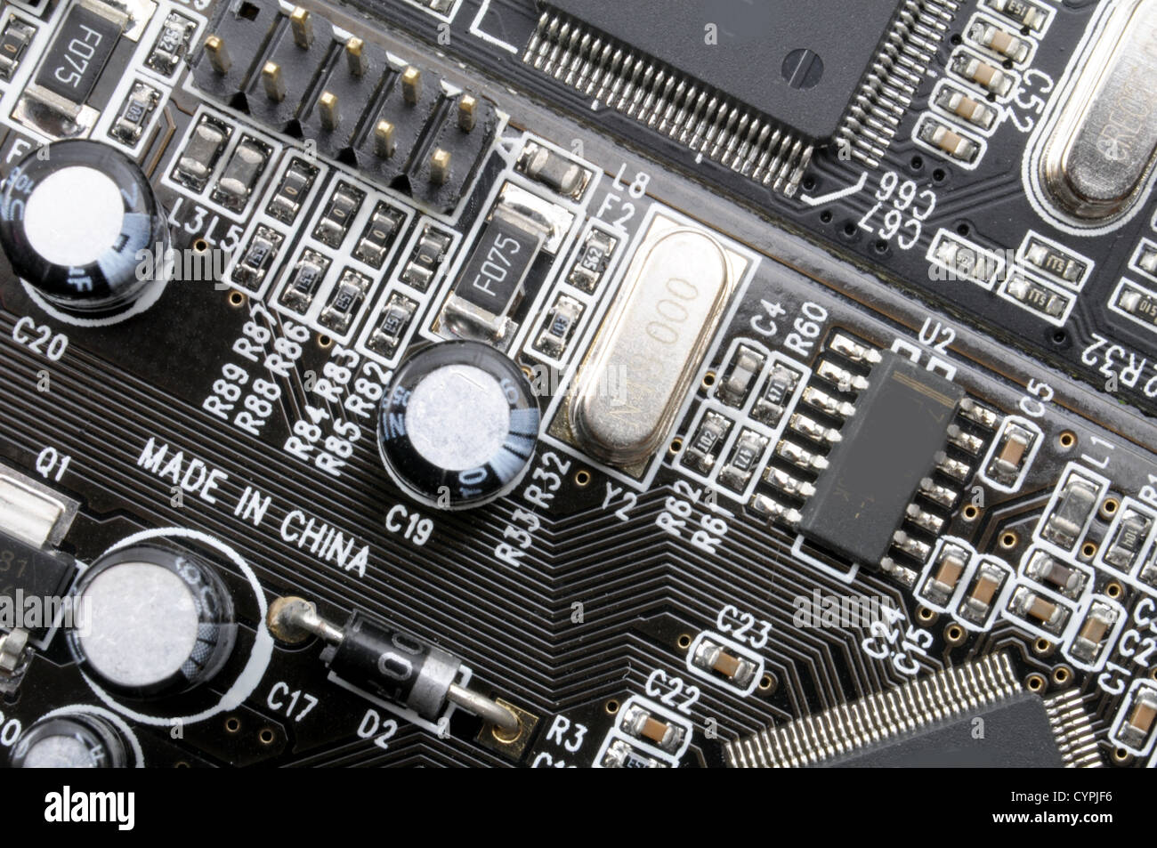 modern high tech computer electronics eqipment background Stock Photo ...