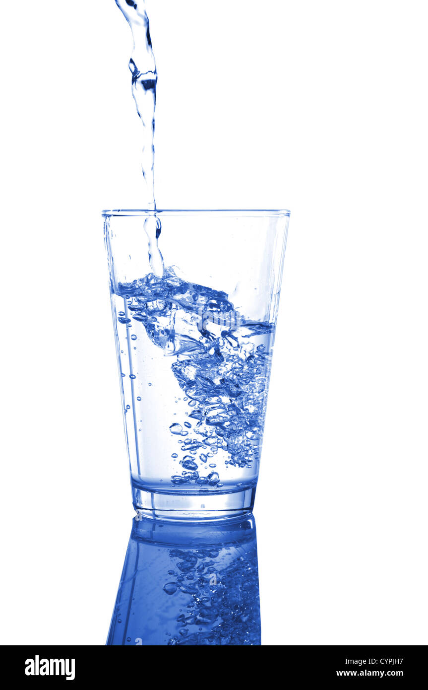 glass or cup of splashing water on white background Stock Photo - Alamy