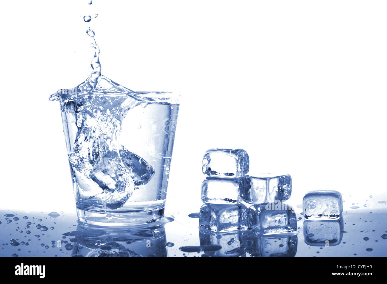 Bottle water glass ice cubes hi-res stock photography and images - Alamy