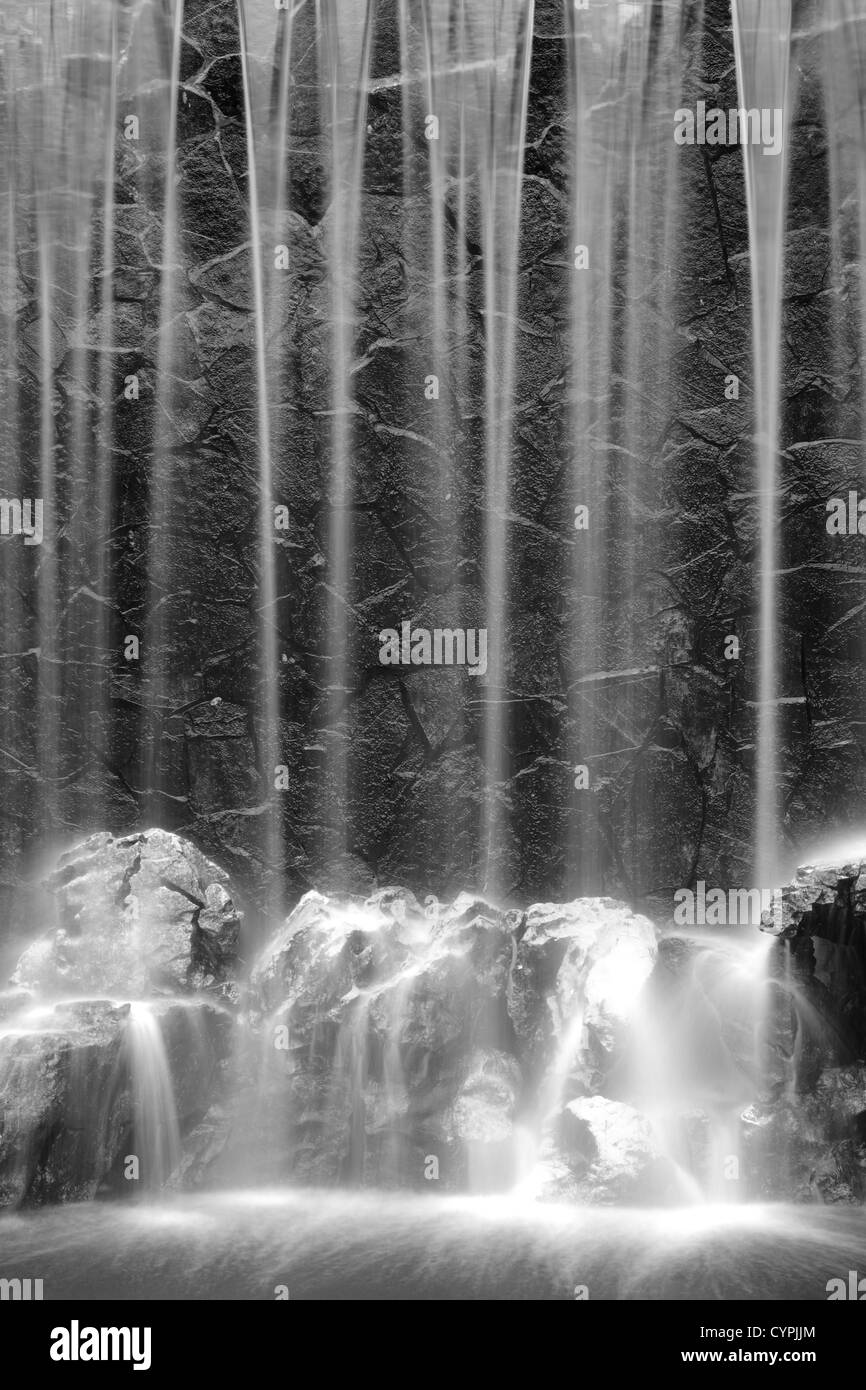 waterfall background, black and white Stock Photo - Alamy