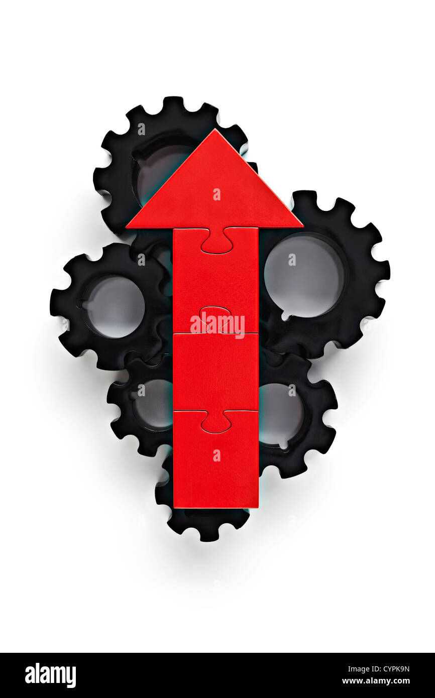 Red upward arrow on Cut Out Stock Images & Pictures - Alamy