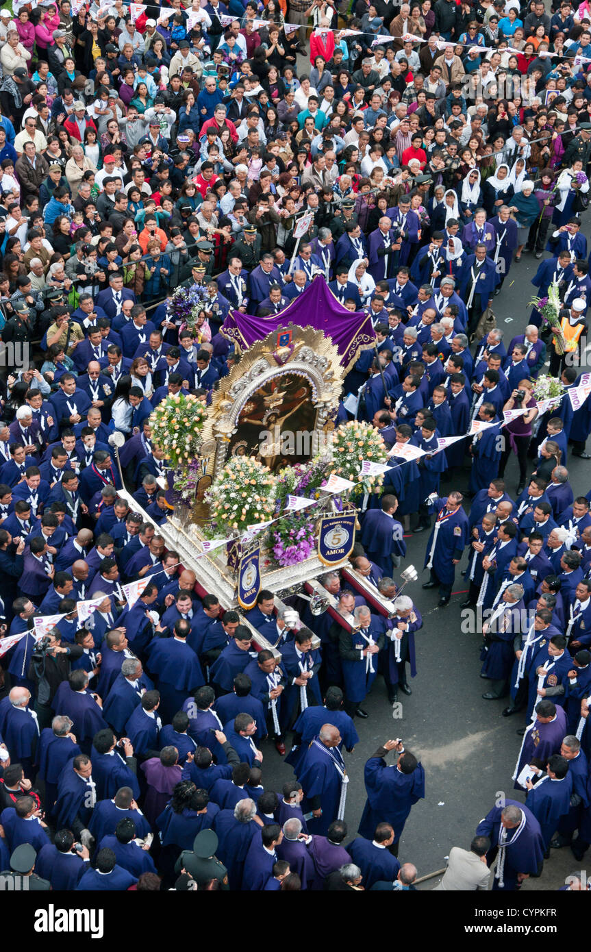 Lord holy christ of miracles festival hi-res stock photography and ...