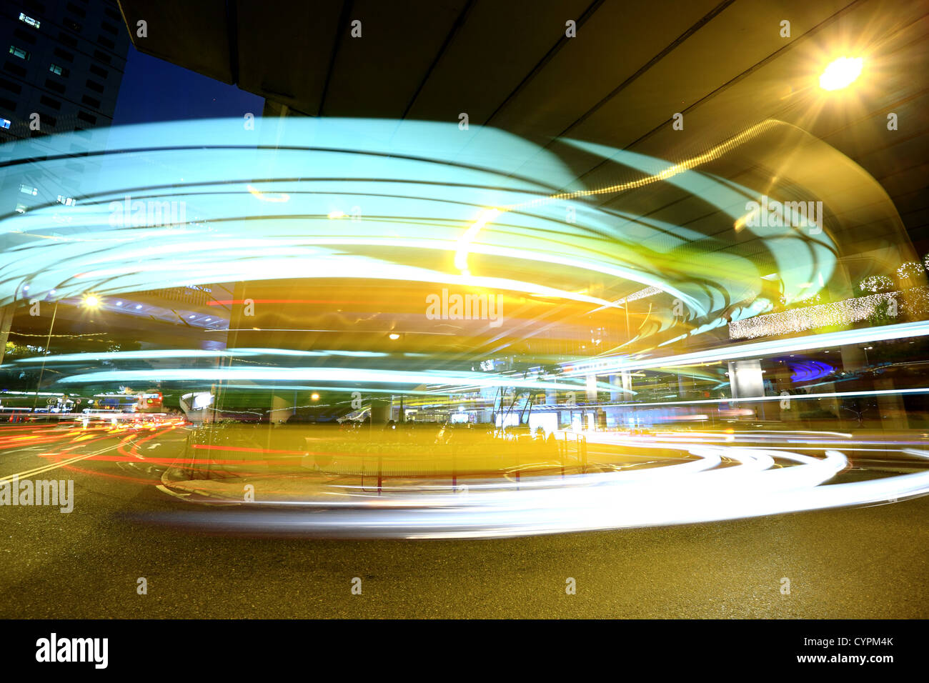 fast moving bus at night Stock Photo - Alamy