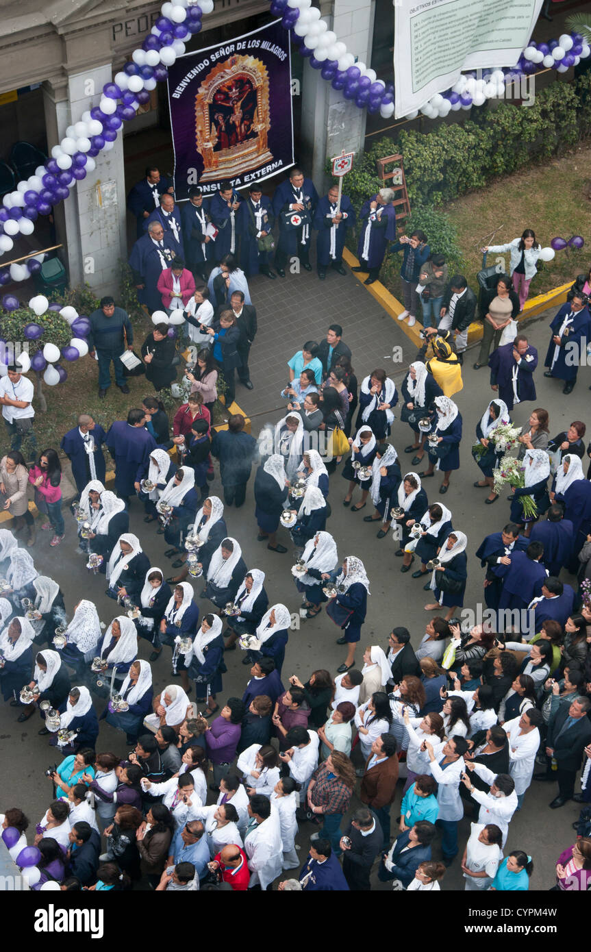 Lord holy christ of miracles festival hi-res stock photography and ...