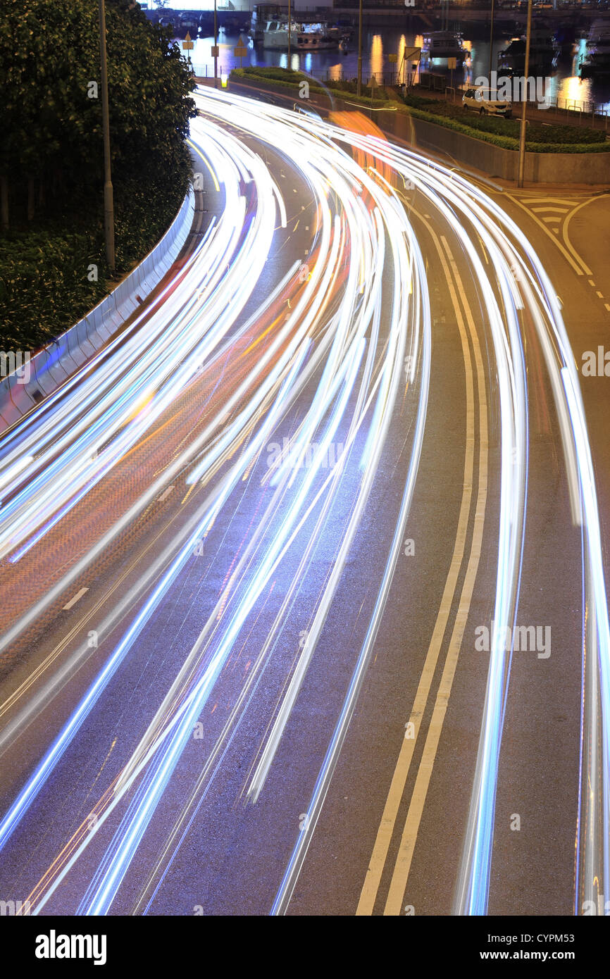traffic through downtown in Hong kong Stock Photo - Alamy