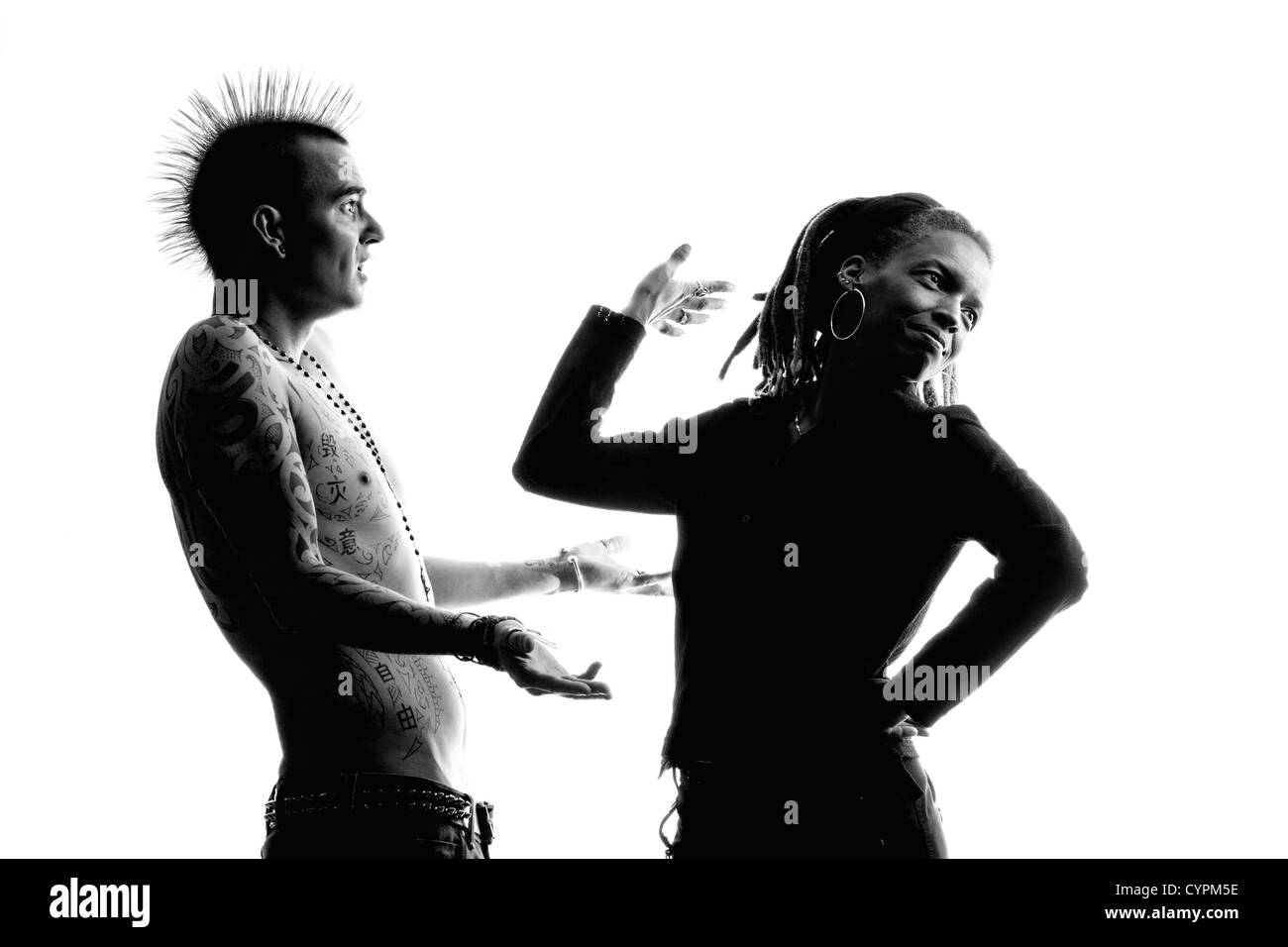 White woman man wearing Cut Out Stock Images & Pictures - Alamy