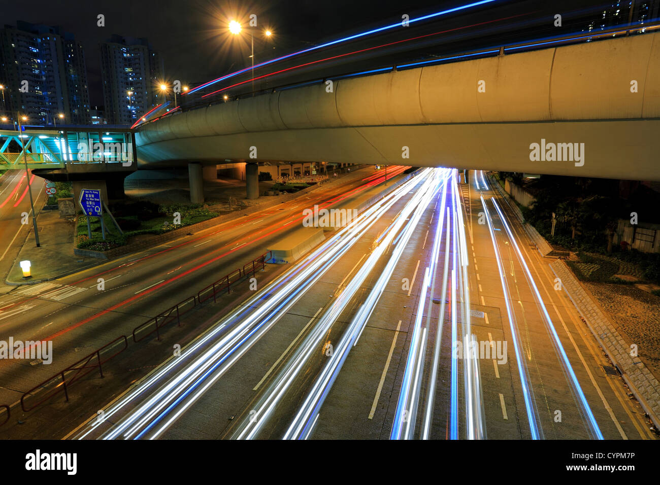 traffic through downtown in Hong kong Stock Photo - Alamy