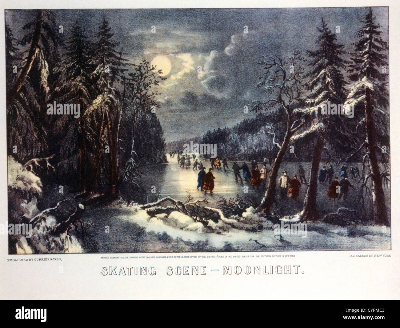 Moonlight ice skating hi-res stock photography and images - Alamy