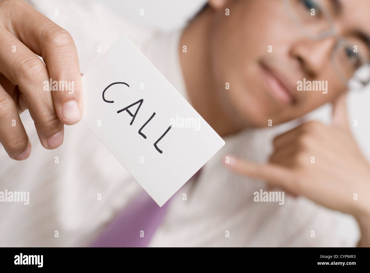 Business man need call on white background Stock Photo - Alamy