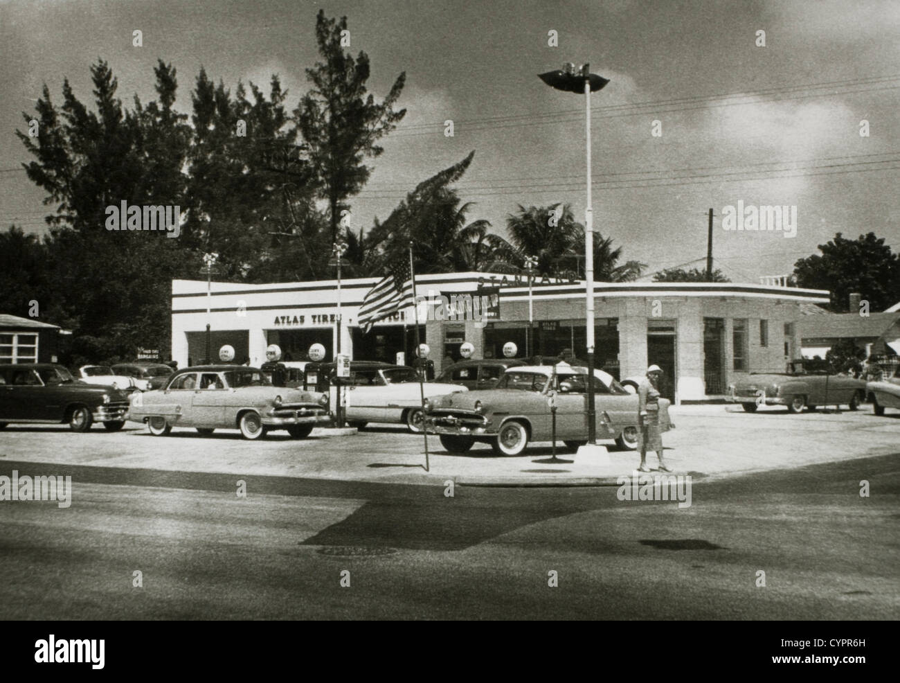 Gasoline Station, Madison, Wisconsin, USA, Circa 1950 Stock Photo - Alamy