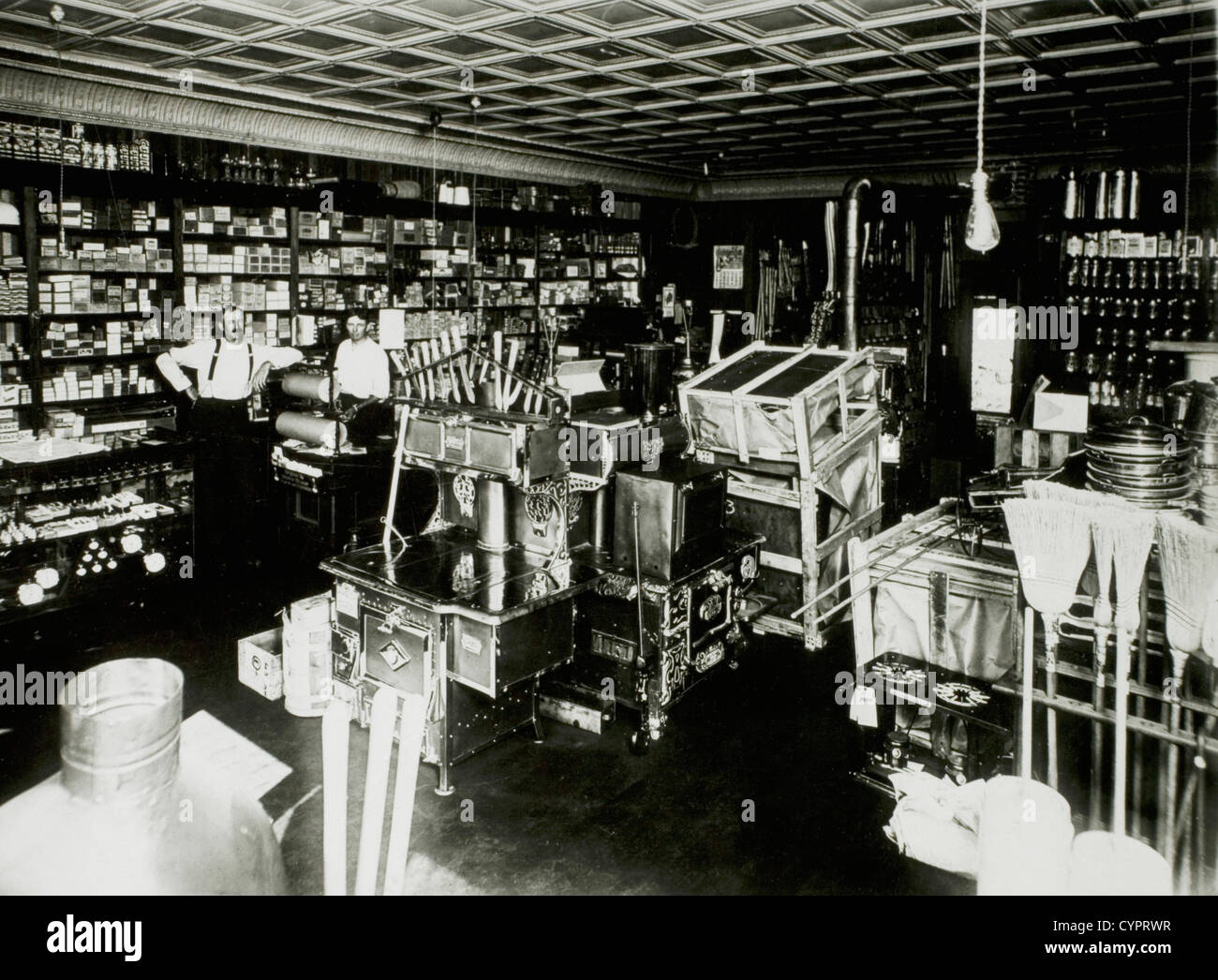 Two Employees in General Store, USA, Circa 1900 Stock Photo - Alamy