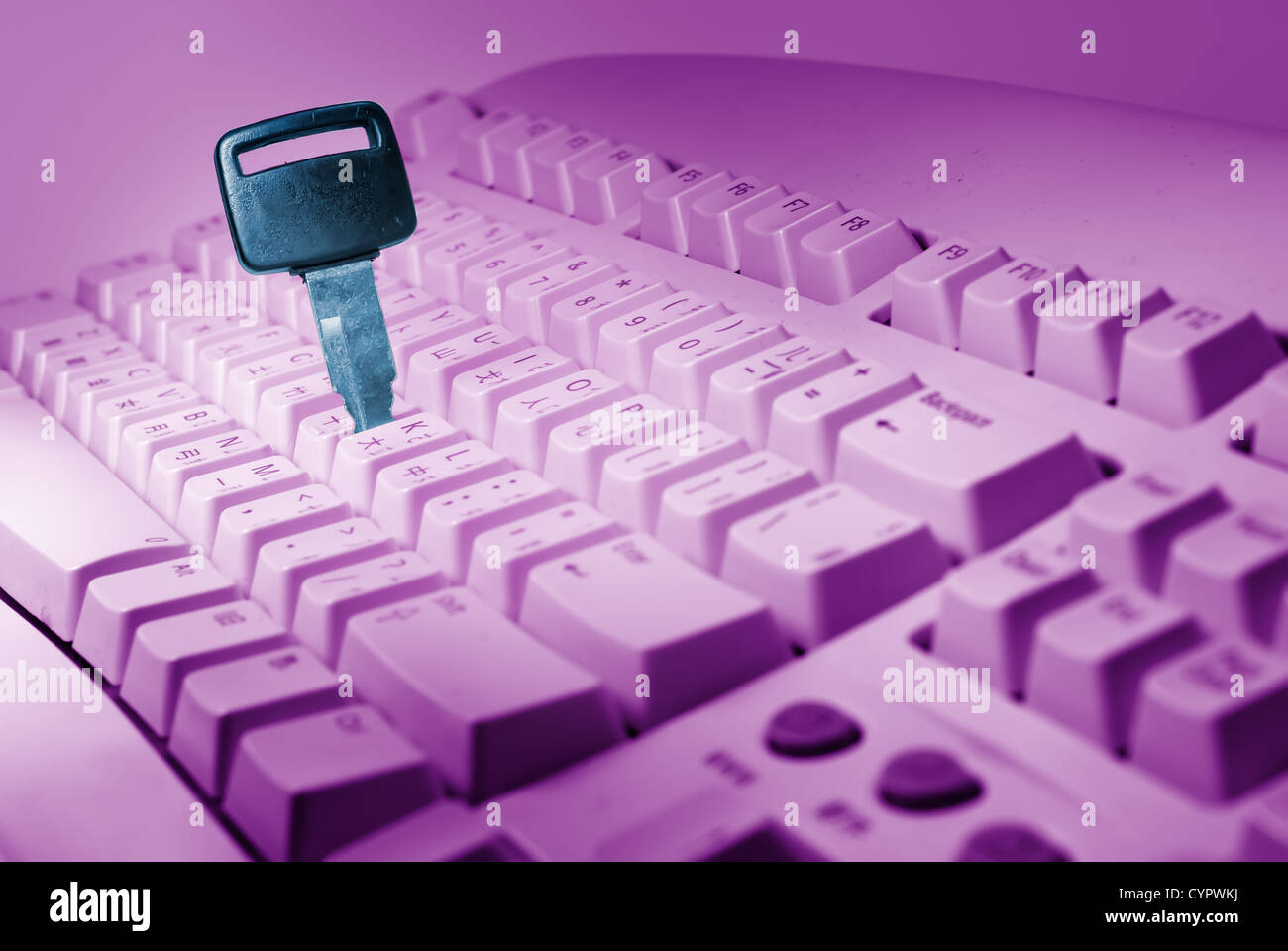 There is a key standing on the keyboard seemed say something Stock ...