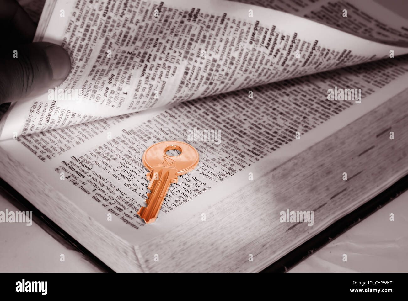 If you want to find the answer, just find keys from a book Stock Photo ...