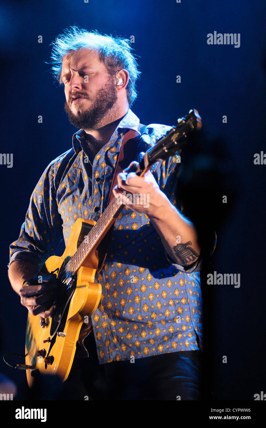 Grammy award-winning American folk band Bon Iver plays Wembley Arena on ...