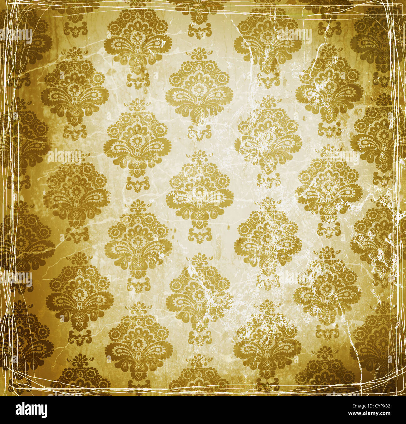 Vintage wallpaper with floral design Stock Photo - Alamy