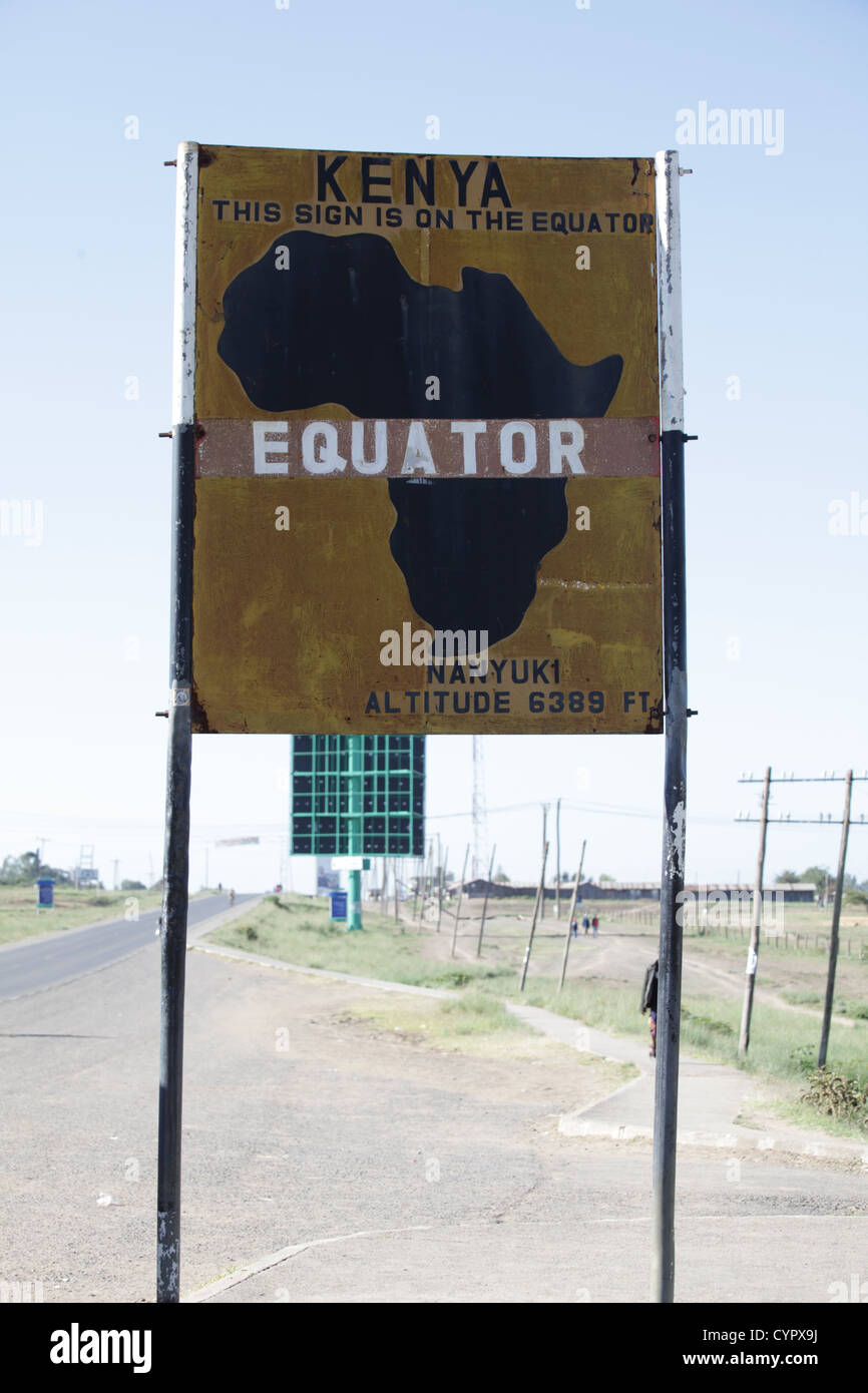 Kenya equator sign hi-res stock photography and images - Alamy