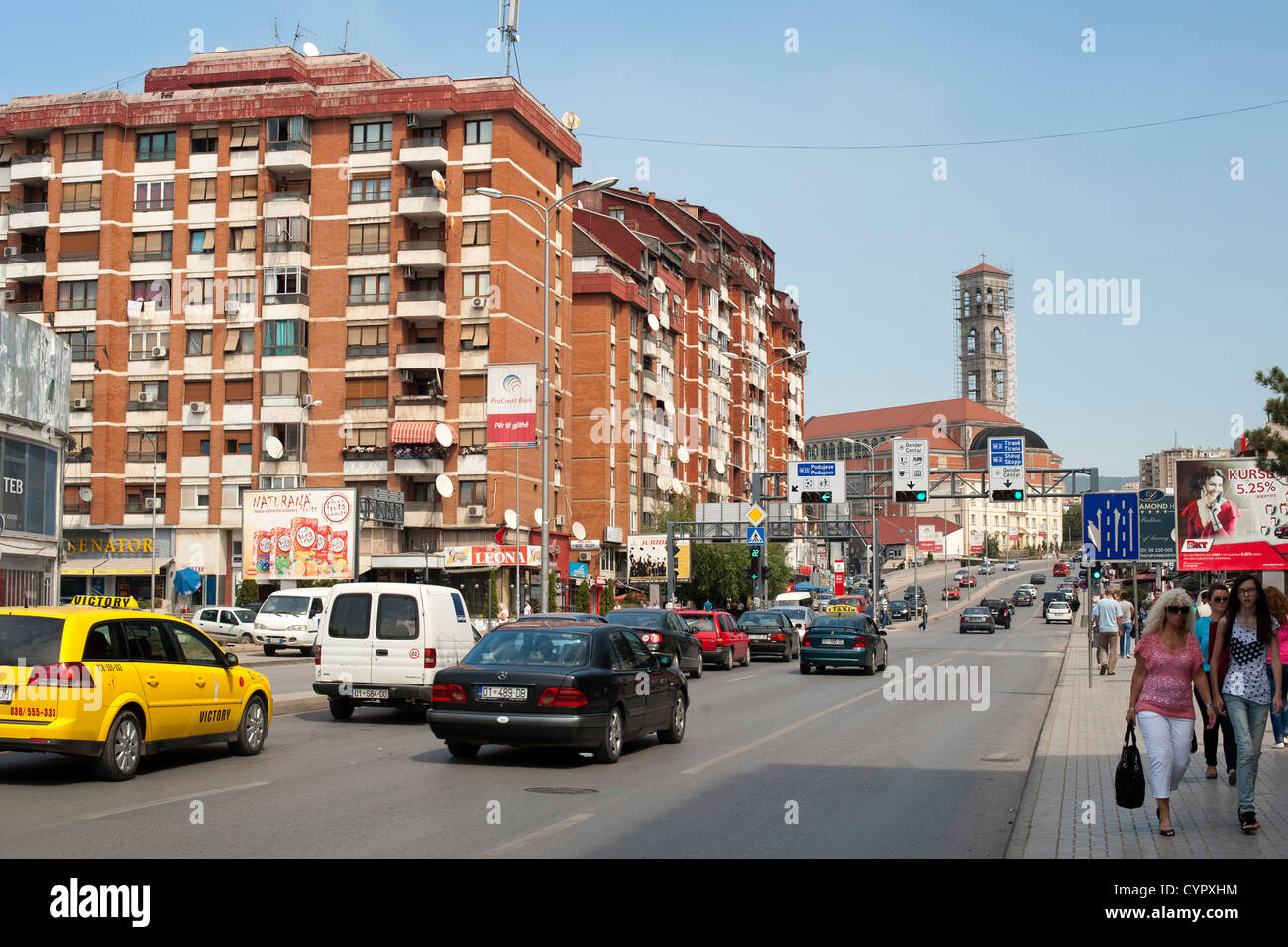 Bill Clinton Boulevard in Pristina, the capital of the Republic of ...