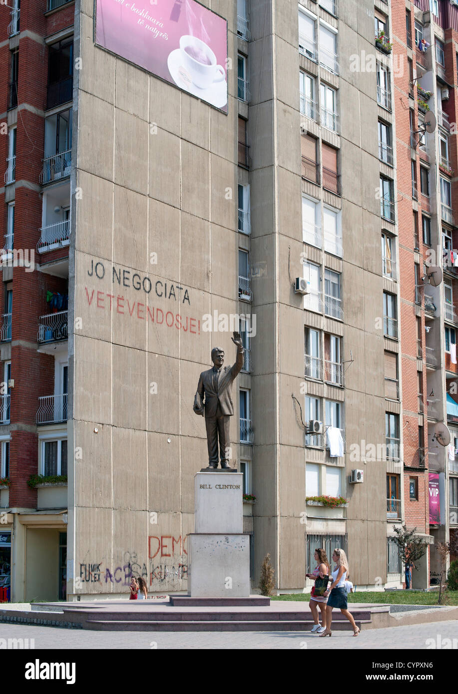 Statue of Bill Clinton in Pristina, the capital of the Republic of ...